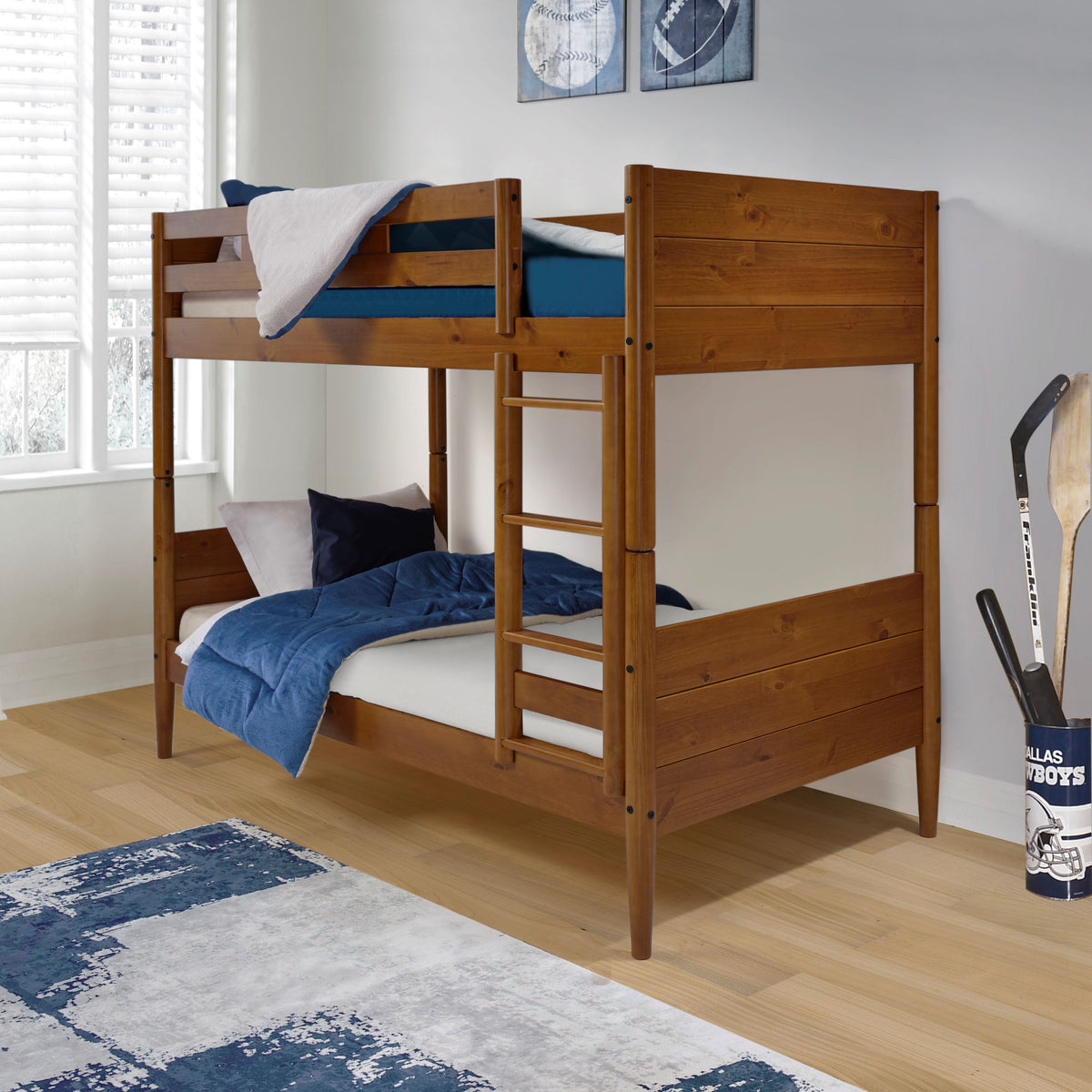 Mid Century Modern Bunk Bed Twin over Twin 3 Color Finishes Camaflexi